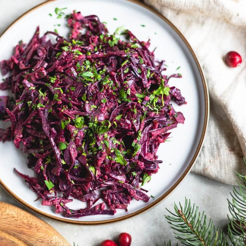 Red cabbage and beetroot confit recipe / Riverford