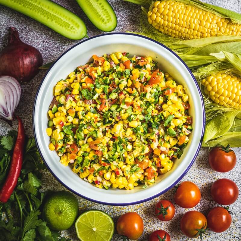 Summer Sweetcorn Salsa recipe / Riverford