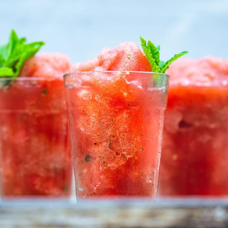 Watermelon & mint slush recipe / Riverford