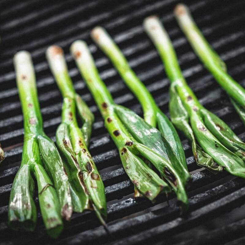 BBQ grilled spring onions recipe / Riverford