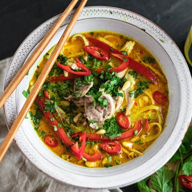 Turkey laksa recipe / Riverford