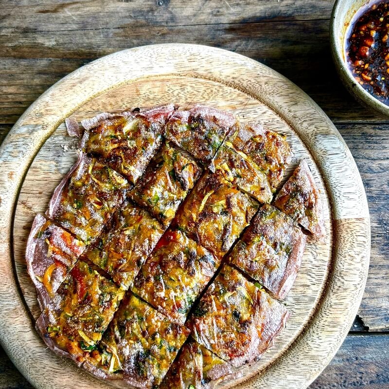 Crispy rice paper pancakes recipe / Riverford