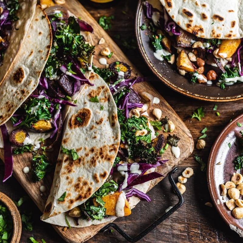 Spiced Winter Veg Tacos recipe / Riverford