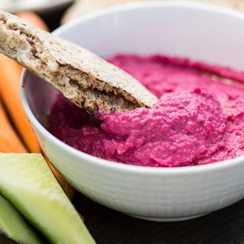 Beetroot hummus recipe / Riverford