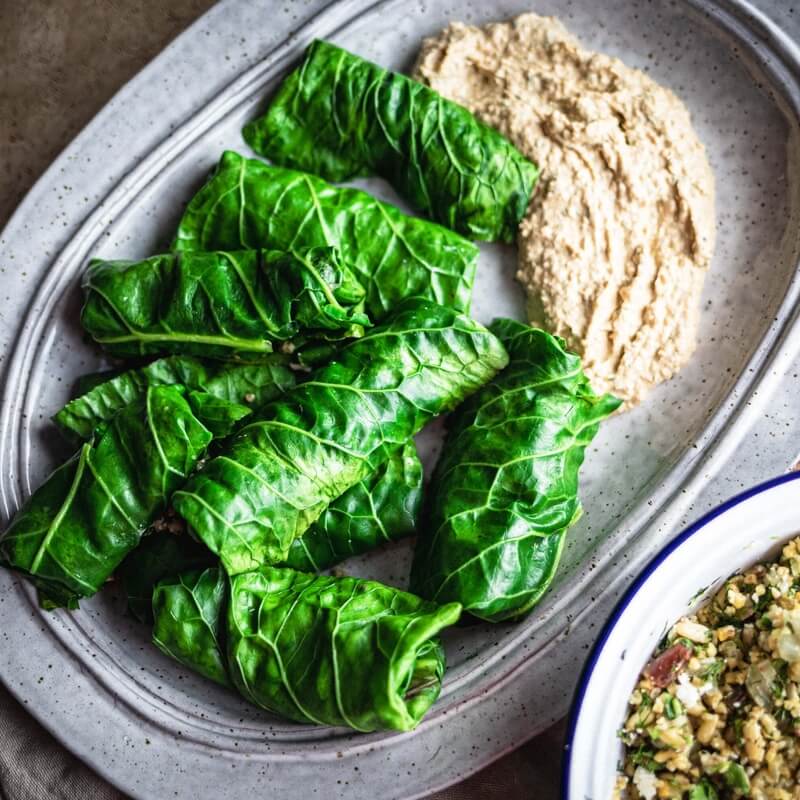 Spring green bulgur & feta rolls recipe / Riverford