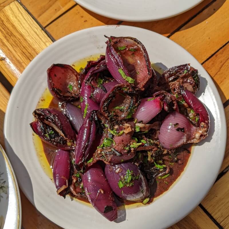 Chargrilled Red Onions with Pomegranate Molasses, Parsley ... / Riverford