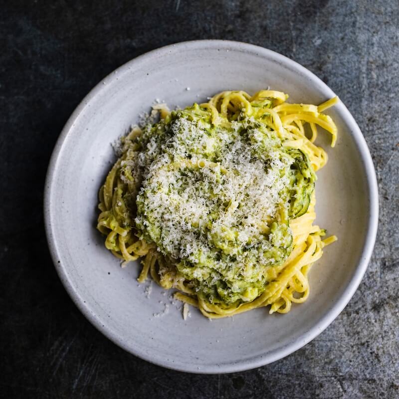 Slow cooked courgette pasta recipe / Riverford