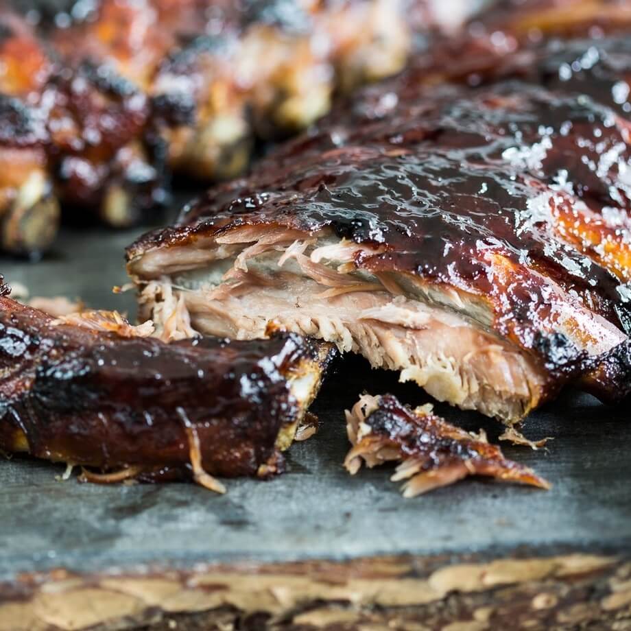 Organic Pork spare rib steaks 400g / Riverford