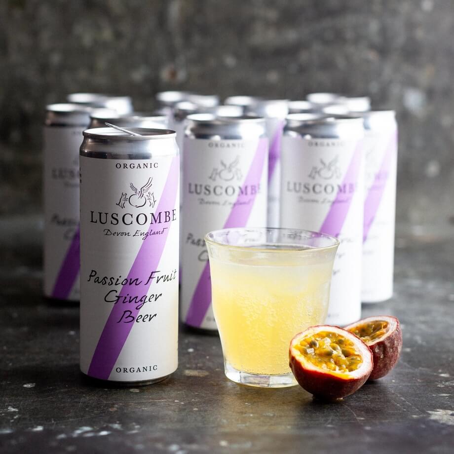 Organic Luscombe Passion Fruit Ginger Beer x12, 320ml / Riverford