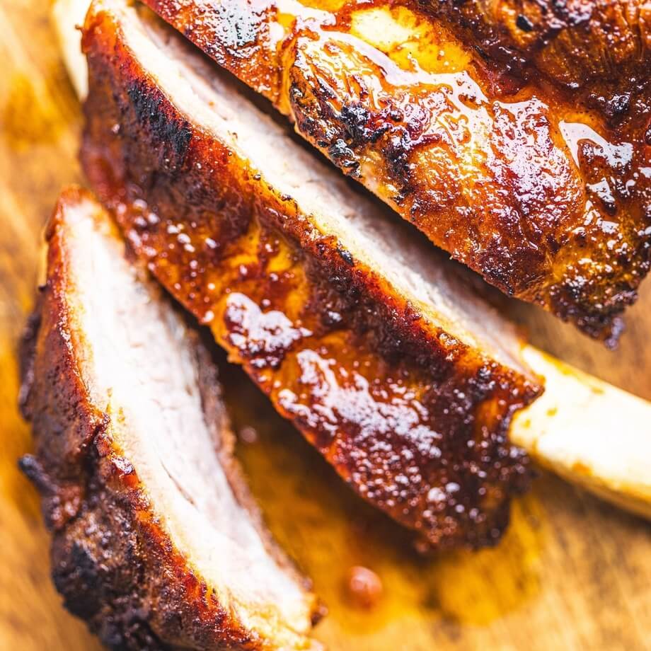 Organic BBQ pork ribs 400g / Riverford