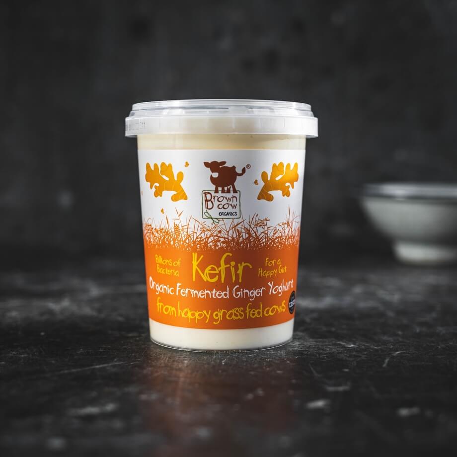 Brown Cow Organics Ginger Fermented Kefir Yoghurt 450g / Riverford