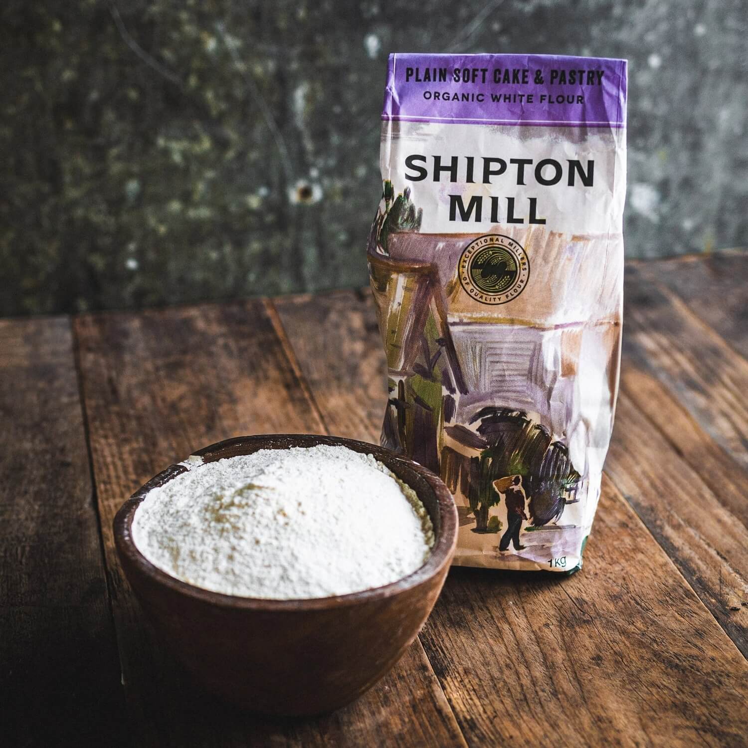 Organic Soft cake & pastry plain white flour 1kg / Riverford