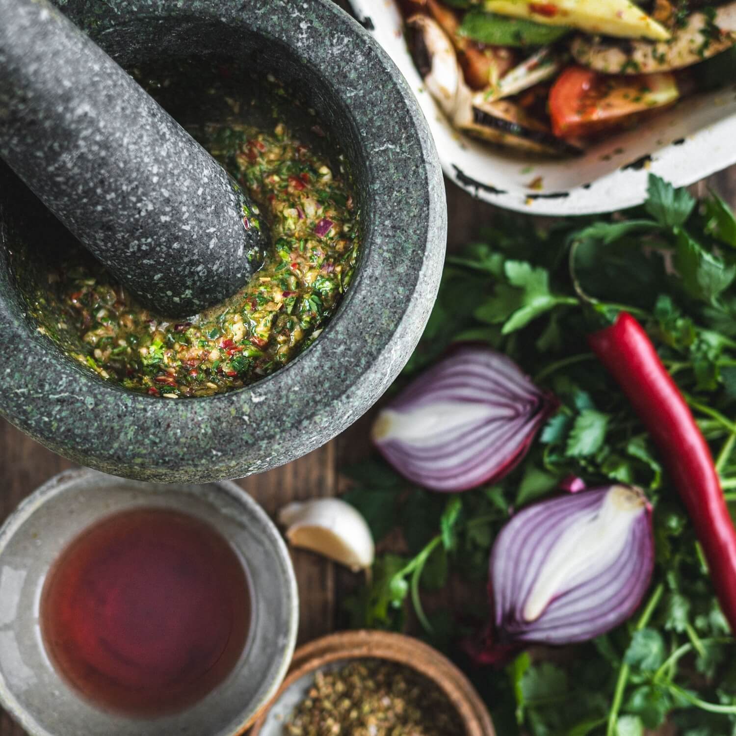 Organic Chimichurri BBQ marinade kit / Riverford