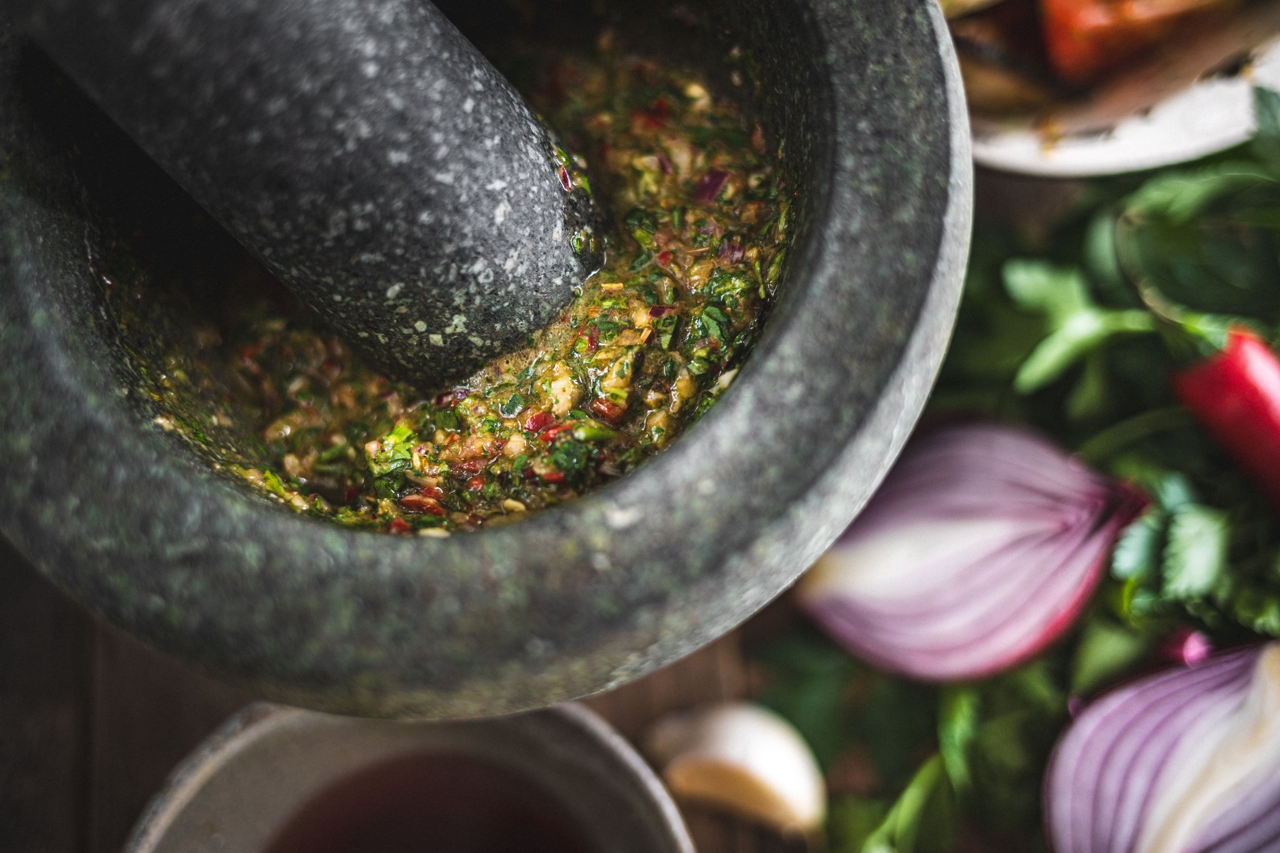 Organic Chimichurri BBQ marinade kit / Riverford