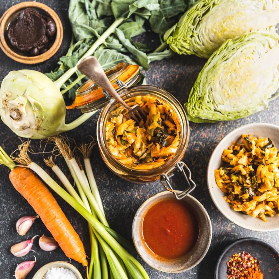 Organic Cheat’s kohlrabi kimchi kit / Riverford