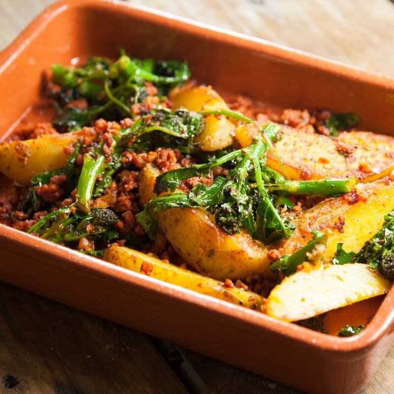 Simply cooked purple sprouting broccoli, with lemon and bu... / Riverford