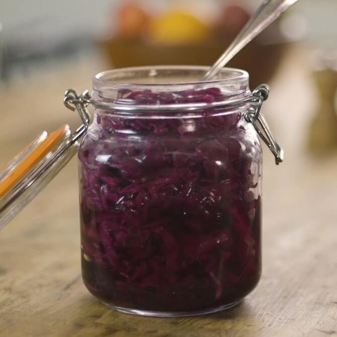 Red cabbage sauerkraut recipe / Riverford