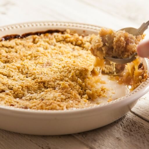 Rhubarb and orange crumble recipe / Riverford