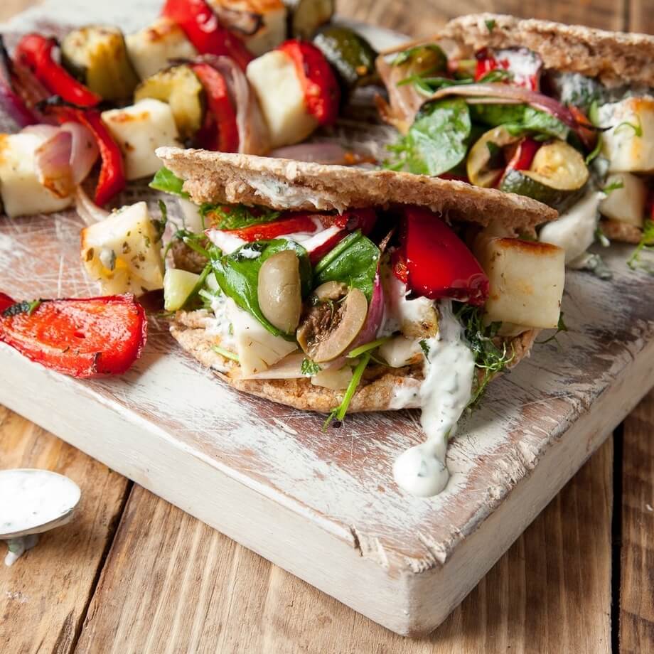 Carrot fritter pittas recipe / Riverford