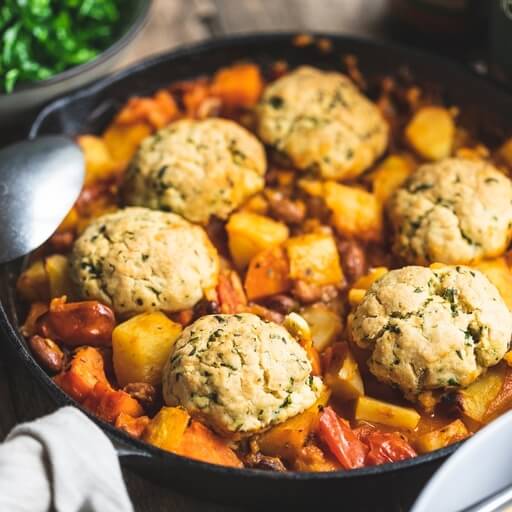 Root vegetable and borlotti cobbler recipe / Riverford