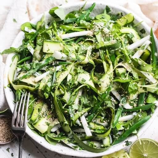 Organic Courgette, kohlrabi & miso salad kit / Riverford