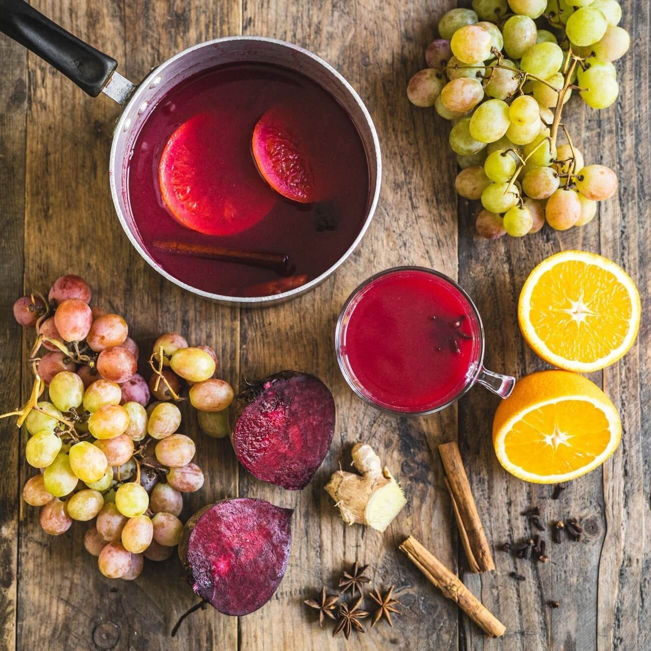 Organic Mulled Grape & Beetroot Juice Kit / Riverford