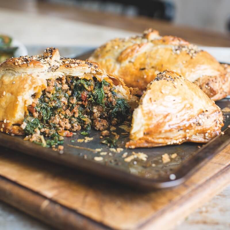 Moroccan spiced lamb pie with courgettes recipe / Riverford