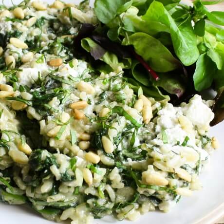 Spinach risotto recipe / Riverford