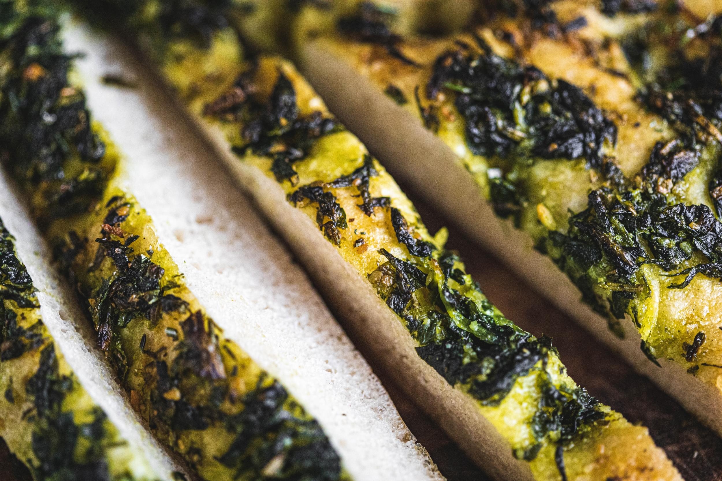 Organic Wild garlic & rosemary focaccia kit / Riverford