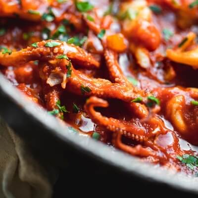 Squid and Harissa Stew recipe / Riverford