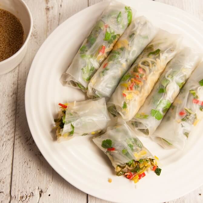 Spring or summer green & sesame rolls recipe / Riverford